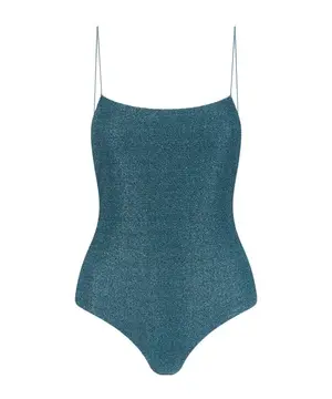 Oseree Lurex One-piece Swimsuit - Blue