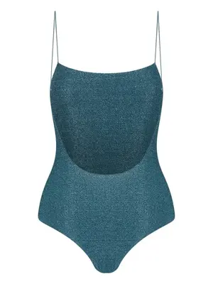 Oseree Lurex One-piece Swimsuit - Blue