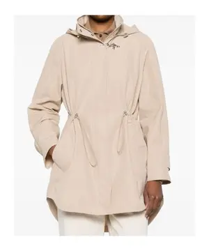 FAY Hooded Parka Coat - Nude