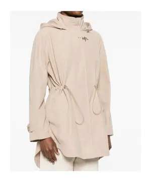 FAY Hooded Parka Coat - Nude