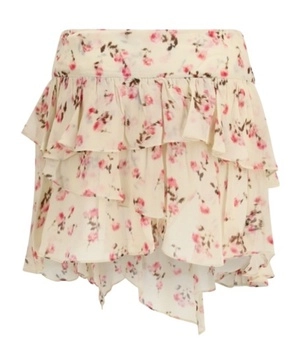 Isabel Marant Étoile Ruffled Floral Mini Skirt - Beige