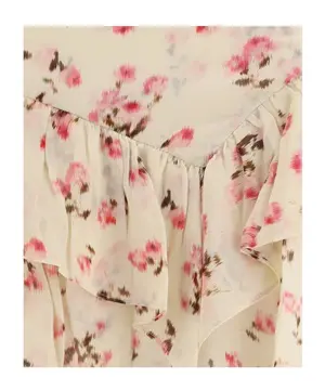 Isabel Marant Étoile Ruffled Floral Mini Skirt - Beige