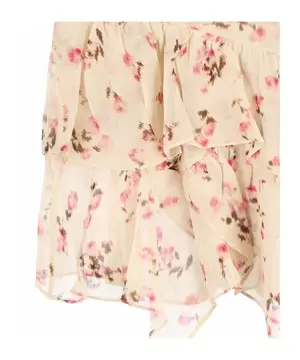 Isabel Marant Étoile Ruffled Floral Mini Skirt - Beige