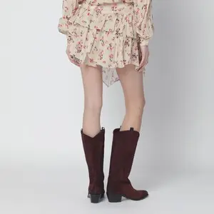 Isabel Marant Étoile Lolita Floral Ruffled Mini Skirt - Nude