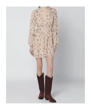 Isabel Marant Étoile Lolita Floral Ruffled Mini Skirt - Nude