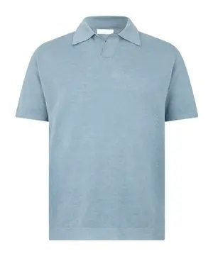 ROBERTO COLLINA Linen Knit Polo Shirt