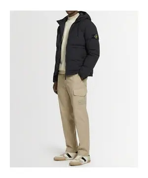 Stone Island Short Ripstop Down Parka - Black