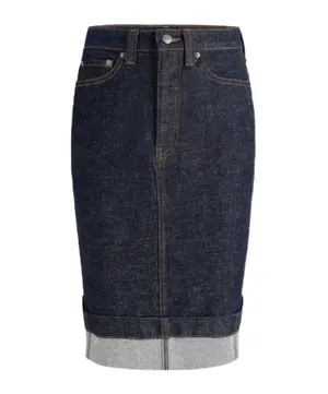Khaite Kendra Denim Skirt - Benson