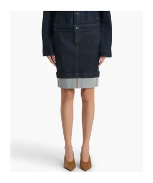 Khaite Kendra Denim Skirt - Benson
