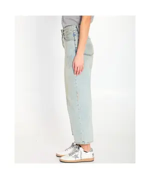 HAIKURE Betty Cropped Wide-leg Jeans - Green