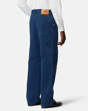 Versace Logo Patch Straight-leg Jeans