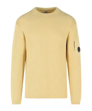 C.P. COMPANY Crewneck Jumper With Logo Plaque