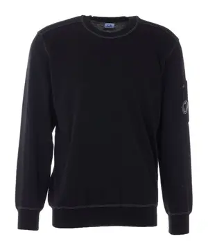 C.P. COMPANY Lens Detailed Knitted Jumper - Black