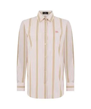 Etro Striped Curved Hem Shirt