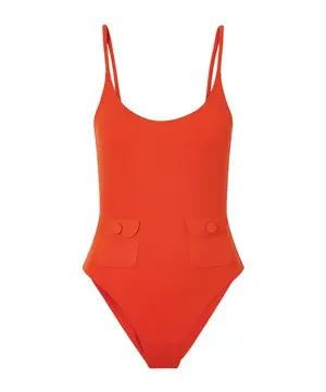 ERES Button-detail Swimsuit - Red