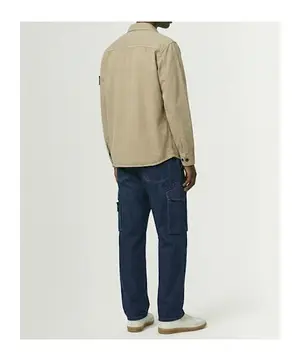 Stone Island Vintage Effect Cotton Shirt - Black