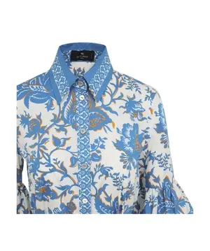 Etro Floral Printed Ruffled Dress