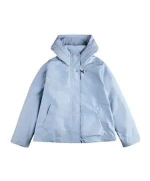 FAY Hooded Toggle-fastening Coat - Light Blue