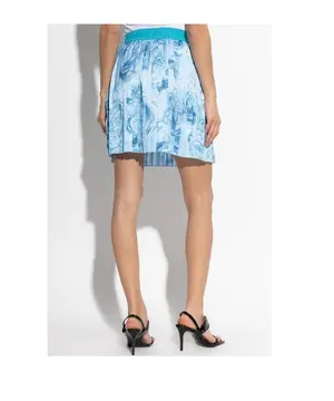Versace Barocco Pattern Pleated Mini Skirt