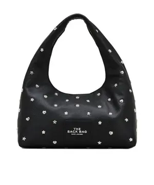 Marc Jacobs Embellished Leather Handbag - Black