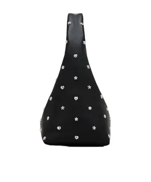 Marc Jacobs Embellished Leather Handbag - Black