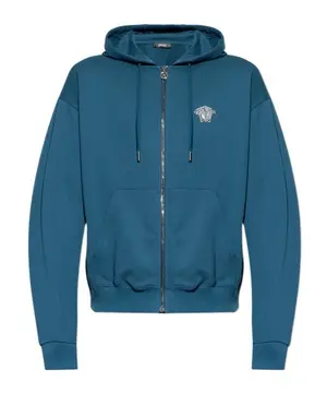 Versace Zip-up Drawstring Hoodie
