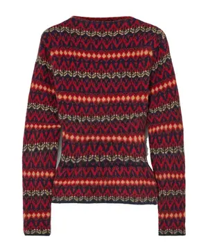 Bally Wool Jacquard Knit Fair Isle Sweater