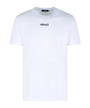 Versace Logo-embroidered Crewneck T-shirt