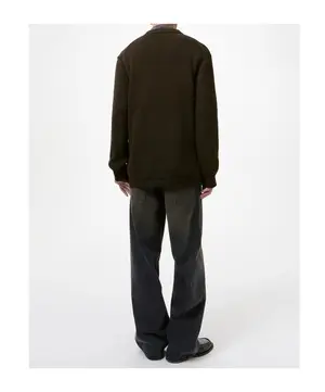 Our Legacy Textured Button-up Cardigan - Black Coffee