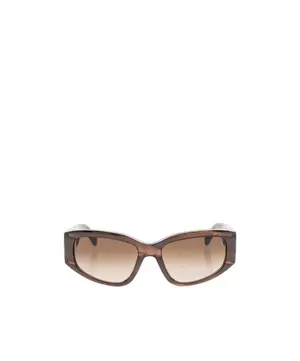 Balenciaga Rectangle Frame Sunglasses - Brown