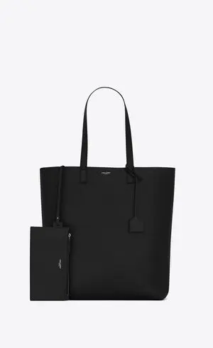 Saint Laurent Logo Detailed Tote Bag - Black