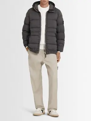 Stone Island Hooded Nylon Down Jacket