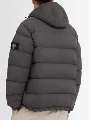 Stone Island Hooded Nylon Down Jacket