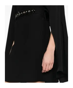 P.a.r.o.s.h Cape Dress With Embellished Belt
