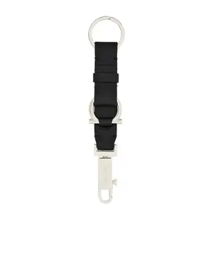 FERRAGAMO Gancini Key Ring - Black