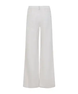 Brunello Cucinelli Monili Detailed Wide-leg Trousers - Chalk