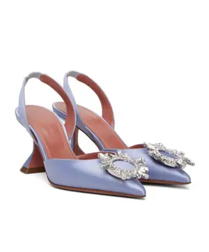 Amina Muaddi Begum Sling 70 Pointed-toe High-heeled Sandals - Lavender