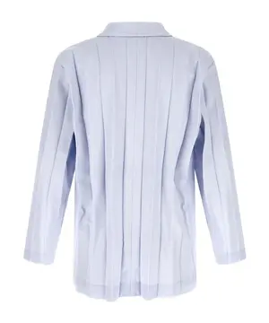 Issey Miyake Homme Plissé Single-breasted Suit Jacket With Accordion Pleats - White