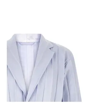 Issey Miyake Homme Plissé Single-breasted Suit Jacket With Accordion Pleats - White