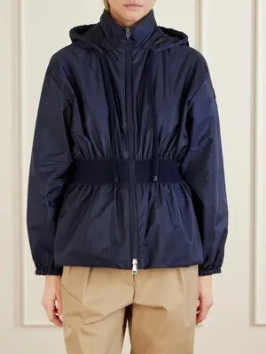 Moncler Liriope Hooded Rain Jacket - Midnight Blue