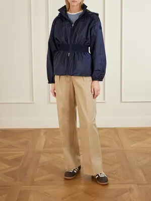 Moncler Liriope Hooded Rain Jacket - Midnight Blue