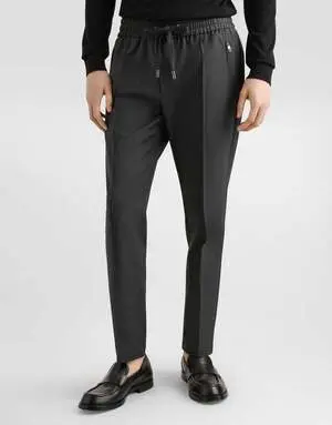 Dolce & Gabbana Topstitched Drawstring Trousers - Grey