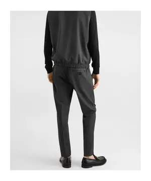 Dolce & Gabbana Topstitched Drawstring Trousers - Grey