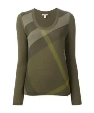Burberry Round Neck Long Sleeve Sweater