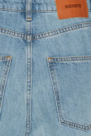 ROTATE BY BIRGER CHRISTENSEN Draped Barrel Leg Jeans