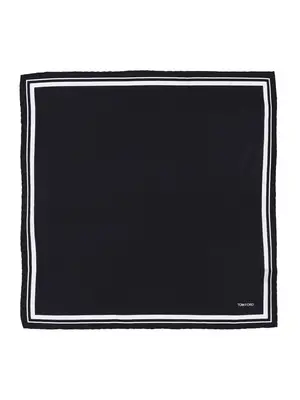 TOM FORD Frame Pocket Square Scarf - Black