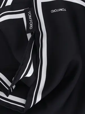 TOM FORD Frame Pocket Square Scarf - Black