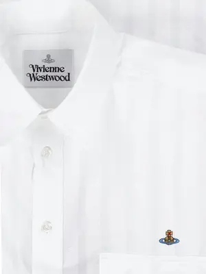 VIVIENNE WESTWOOD Orb Embroidered Striped Shirt