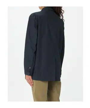 Aspesi Double-breasted Cotton Blazer - Black