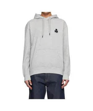 Isabel Marant Étoile Logo Detail Hoodie - White